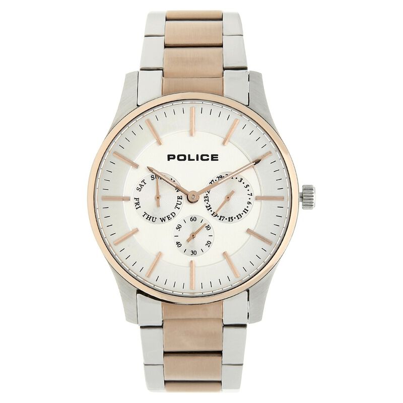 Buy Online Police Quartz Multifunction Silver Dial Metal Strap Watch ...