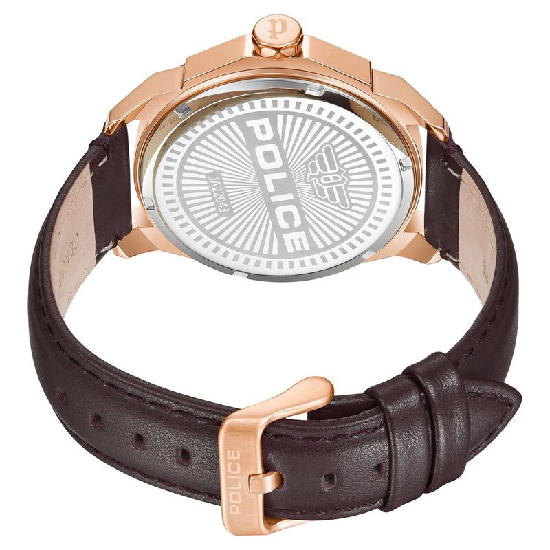 Buy Online Police Quartz Analog Brown Dial Leather Strap Watch for Men ...