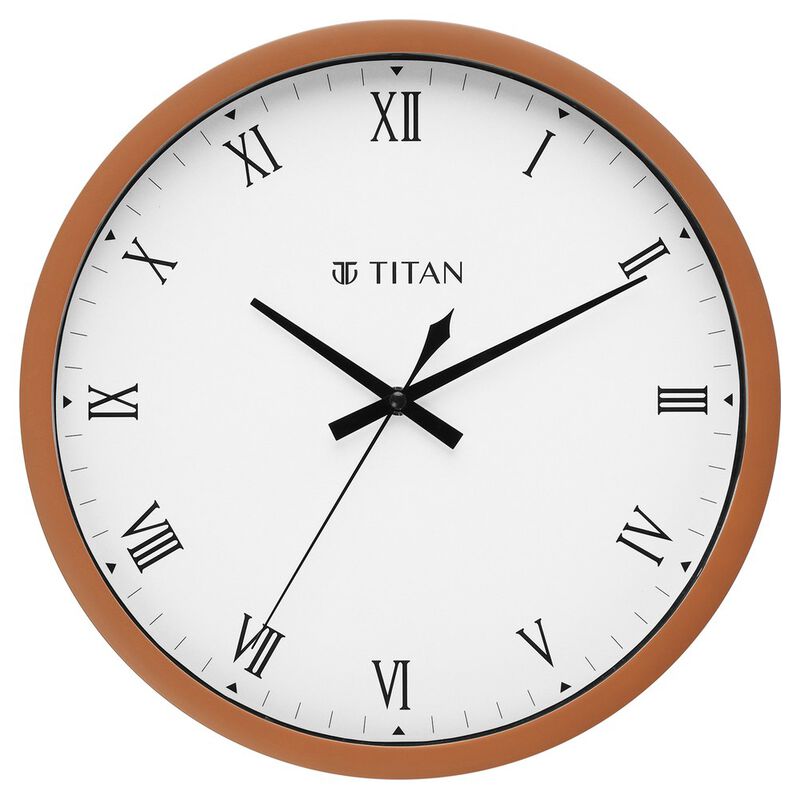 Buy Online Titan Classic White Wall Clock with Silent Sweep Technology ...