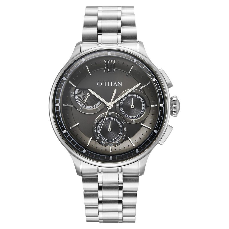 Buy Online Titan Classique Half Cut Chronograph Analog with Black Dial ...