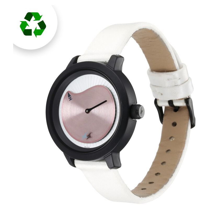 Buy Online Fastrack Revibe Quartz Analog White Dial Fabric Strap Watch ...