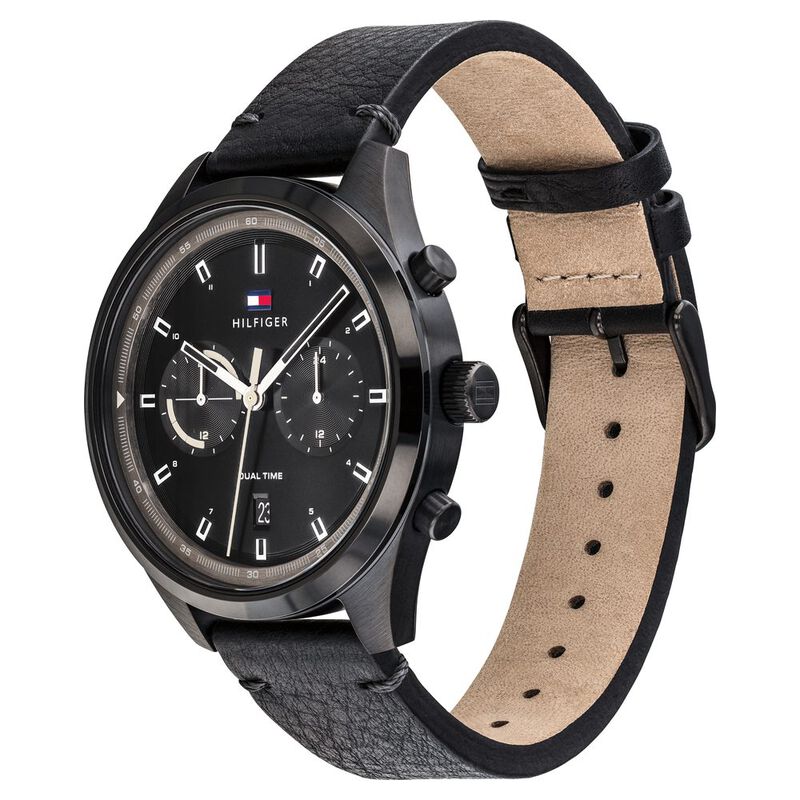 Buy Online Tommy Hilfiger Multifunction Black Dial Watch for Men ...