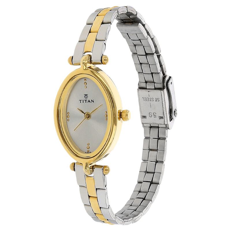 Buy Online Titan Quartz Analog Silver Dial Stainless Steel Strap Watch ...