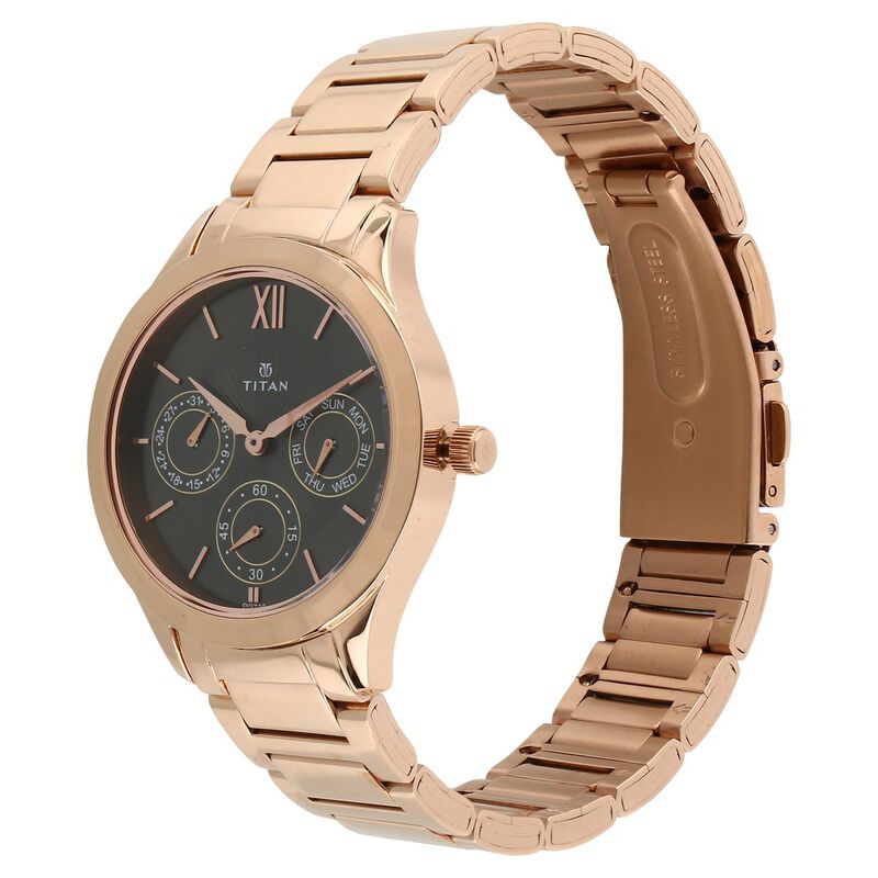 Buy Online Titan Workwear Anthracite Dial Women Watch With Stainless ...