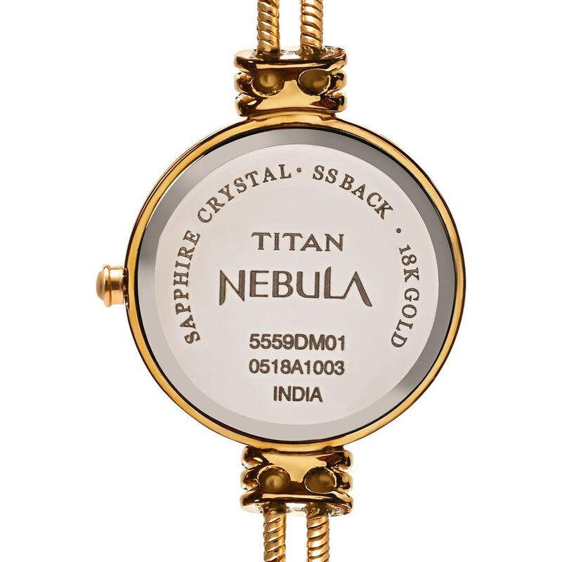 Buy Online Nebula by Titan Quartz Analog Beige Dial 18 Karat Gold Strap ...