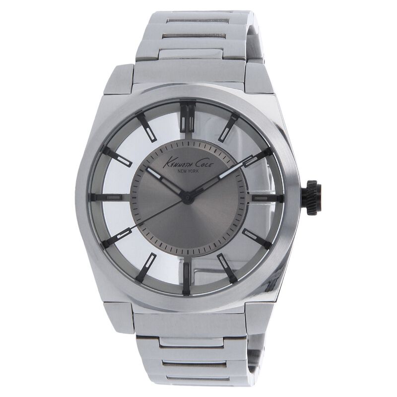 Buy Online Kenneth Cole Quartz Analog Grey Dial Stainless Steel Strap ...