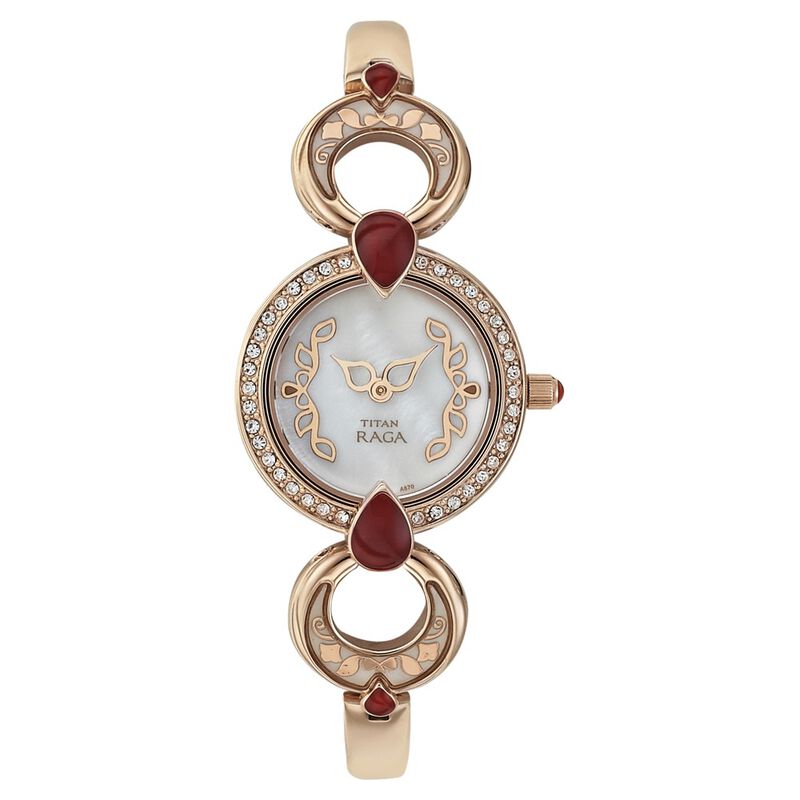 Buy Online Titan Quartz Analog Mother Of Pearl Dial Watch for Women ...