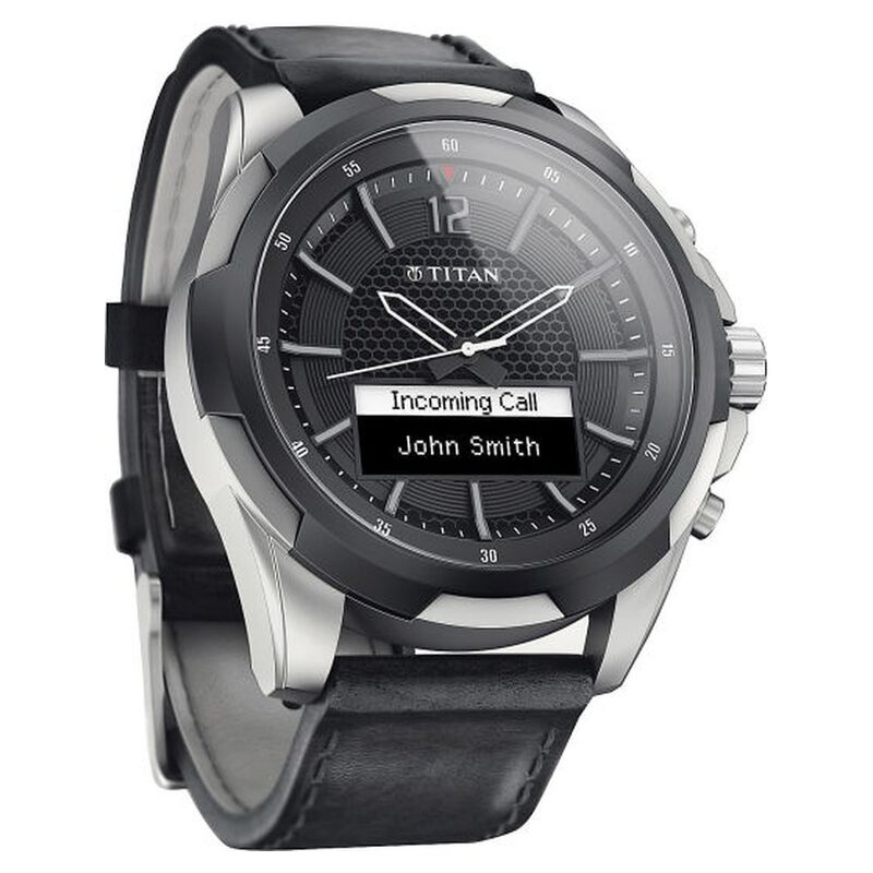 Buy Online Titan JUXT Black Dial Ana Digi Leather Strap watch for Men ...