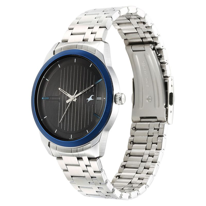 Buy Online Fastrack Stunners Quartz Analog Black Dial Metal Strap Watch ...