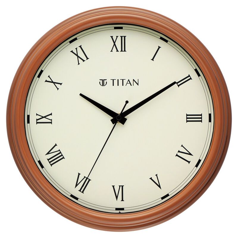 Buy Online Titan Classic White Wall Clock with Silent Sweep Technology ...