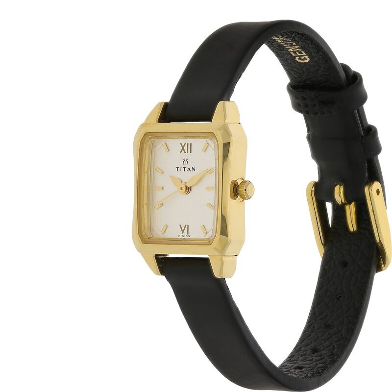 Buy Online Titan White Dial Chronograph Leather Strap watch for Couple ...