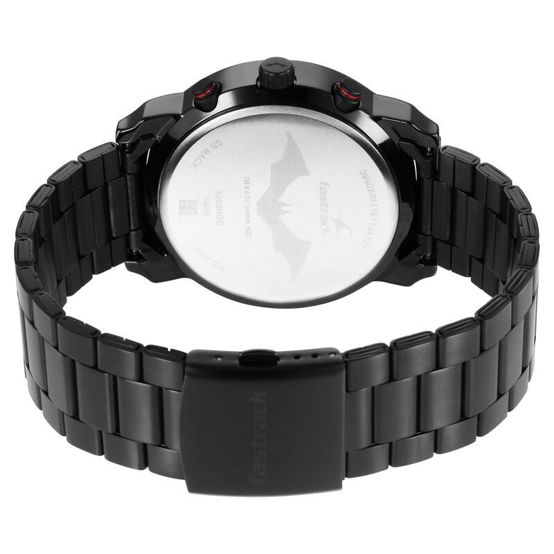 Buy Online Fastrack Batman Quartz Analog with Day and Date Black Dial ...