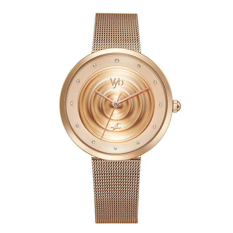Buy Online Fastrack Vyb Manifester Quartz Analog Rose Gold Dial ...