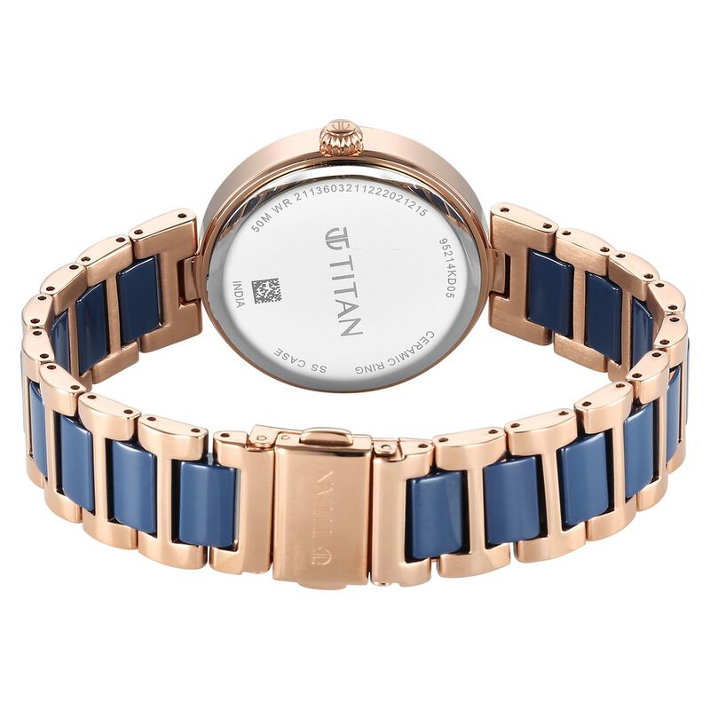 Buy Online Titan Purple Ceramics Blue Dial Watch for Women ...