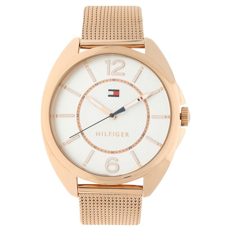Buy Online Tommy Hilfiger Quartz Analog Silver Dial Metal Strap Watch ...