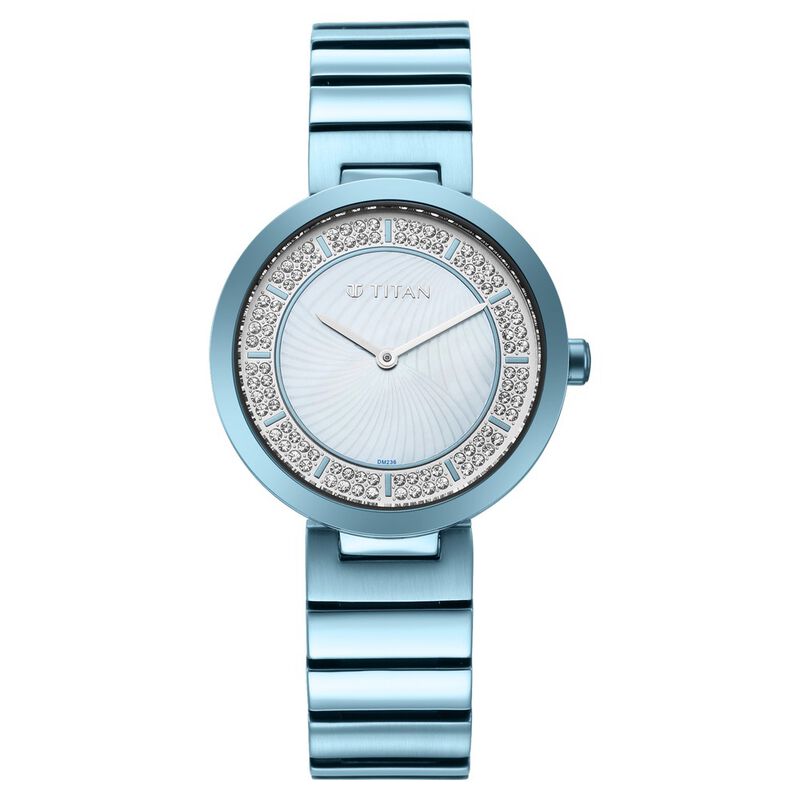 Buy Online Titan Purple Unending Beauty Blue Dial Women Watch With ...