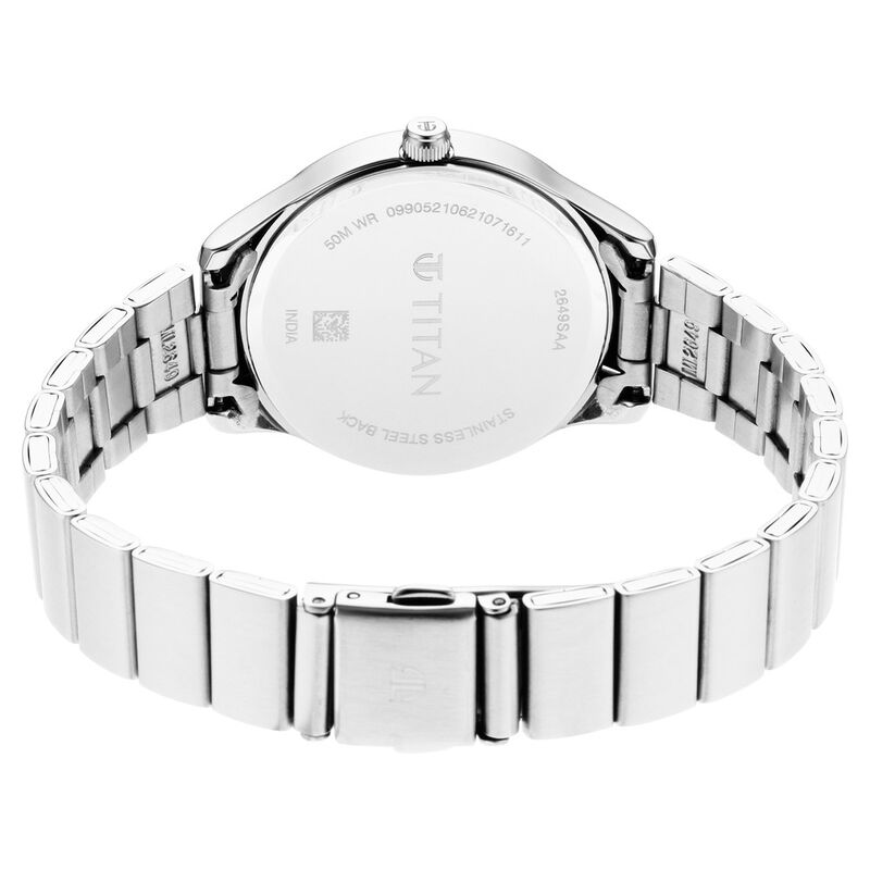 Buy Online Titan Workwear Black Dial Women Watch With Stainless Steel ...