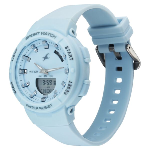 Buy Online Fastrack StreetStyle Quartz Analog Blue Dial Blue Plastic ...