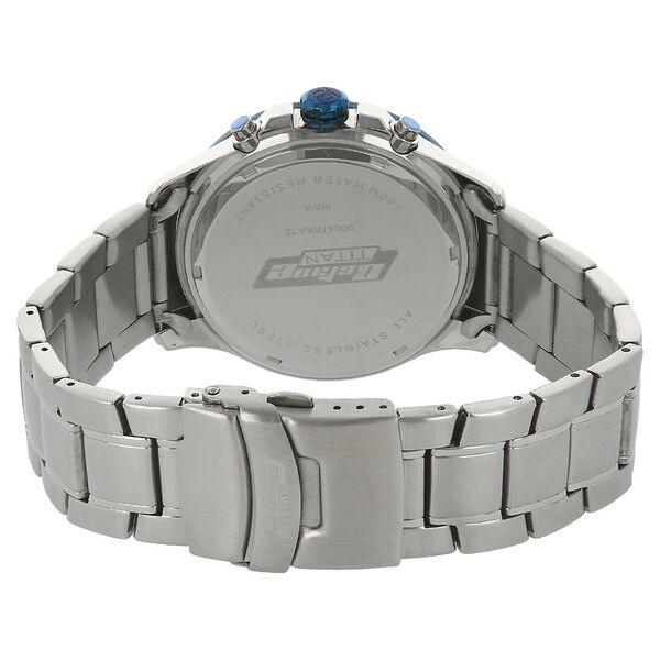 Buy Online Titan Octane Blue Dial Chrono Stainless Steel Strap watch ...