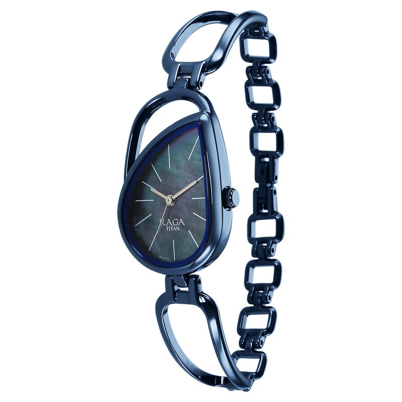Buy Online Titan Raga Chic Quartz Analog Blue Dial Blue Metal Strap ...