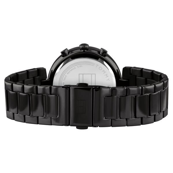 Buy Online Tommy Hilfiger Quartz Multifunction Black Dial Stainless ...