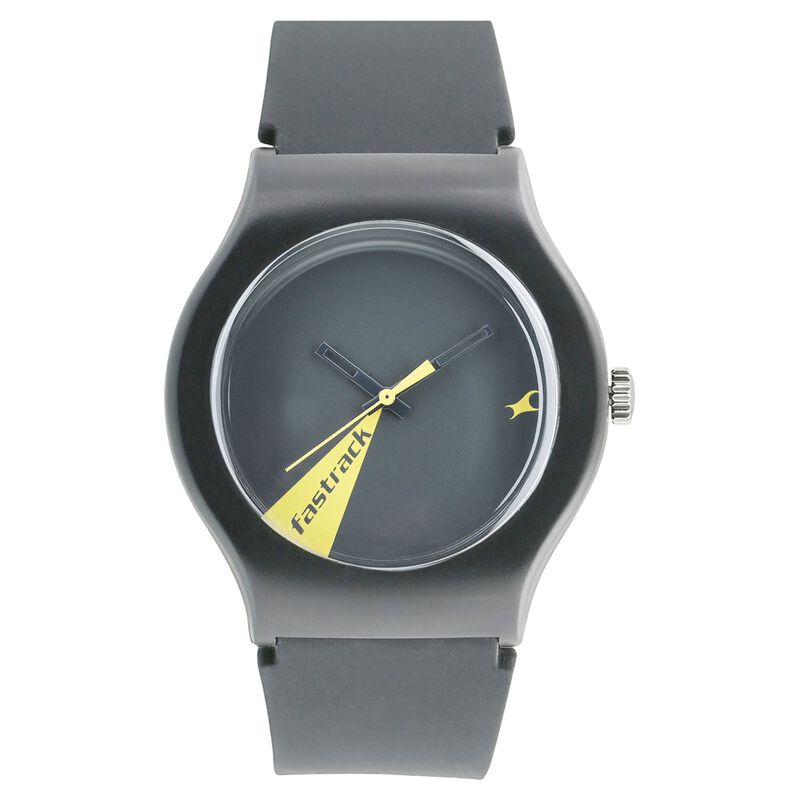 Buy Online Fastrack Quartz Analog Black Dial Silicone Strap Watch for ...