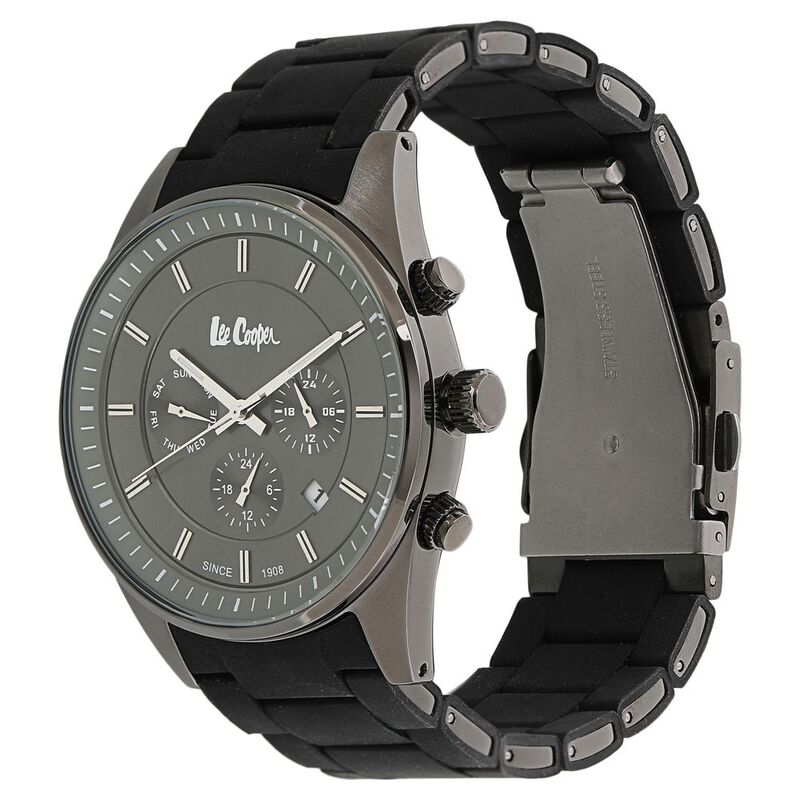 Buy Online Lee Cooper Quartz Chronograph Black Dial Watch for Men ...