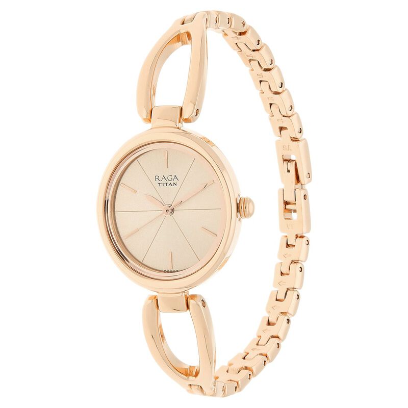 Buy Online Titan Raga Viva Rose Gold Dial Women Watch With Metal Strap ...
