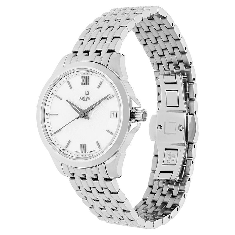 Buy Online Xylys Quartz Analog with Date White Dial Stainless Steel ...