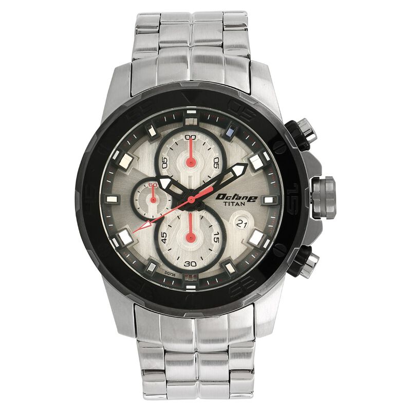 Buy Online Titan Octane Octane White Dial Chrono Stainless Steel watch ...