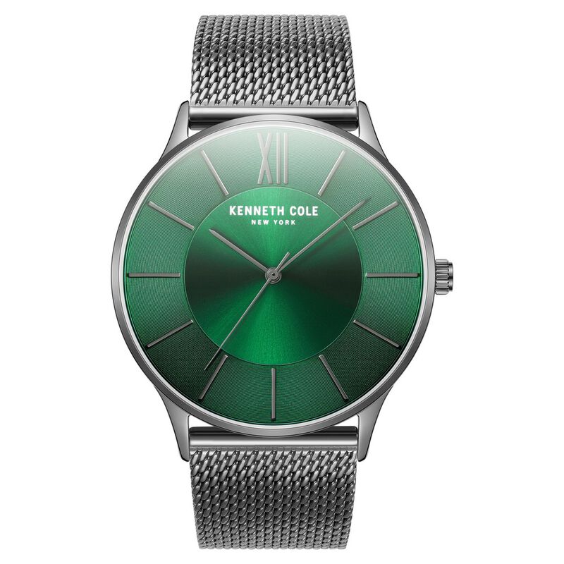 Buy Online Kenneth Cole Quartz Analog Green Dial Stainless Steel Strap ...
