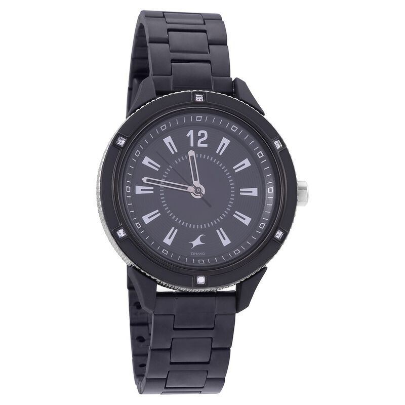 Buy Online Fastrack Varsity Black Dial Quartz Analog Watch for Girls ...
