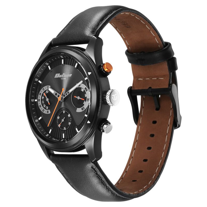 Buy Online Titan Octane Quartz Multifunction Black Dial With Black ...