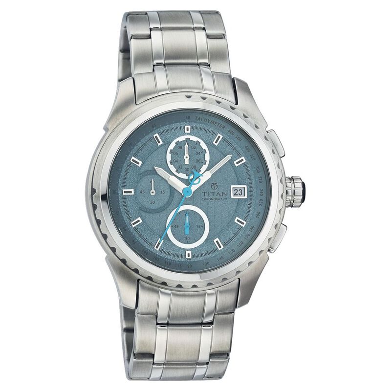 Buy Online Titan Quartz Chronograph Grey Dial Watch for Men ...