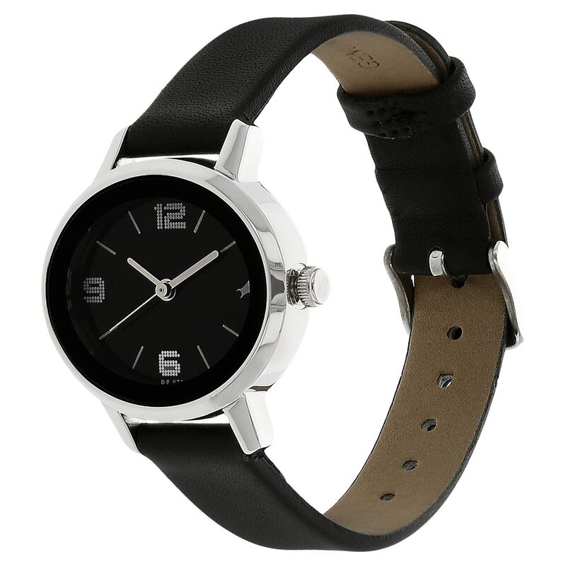 Buy Online Fastrack Quartz Analog Black Dial Leather Strap Watch for ...