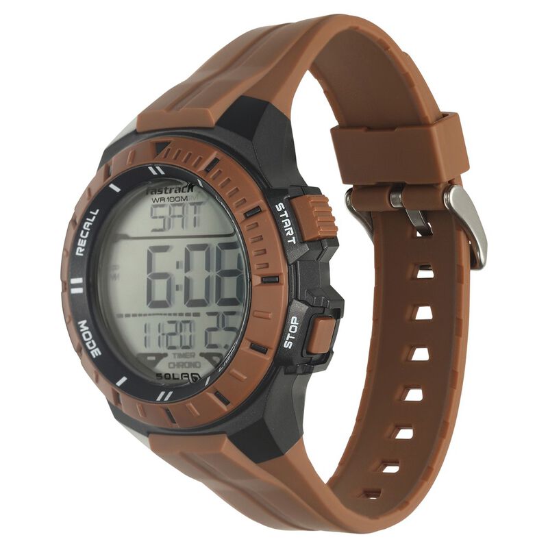 Buy Online Fastrack Streetwear Digital Dial PU Strap Watch for Guys ...