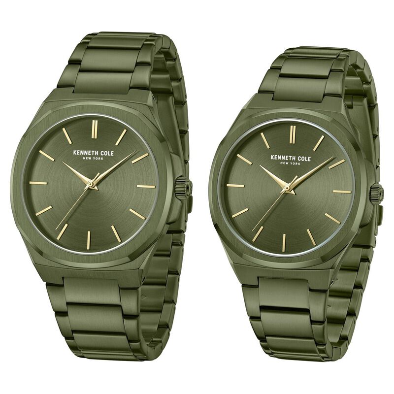 Buy Online Kenneth Cole Kenneth Cole Quartz Analog Green Dial With ...