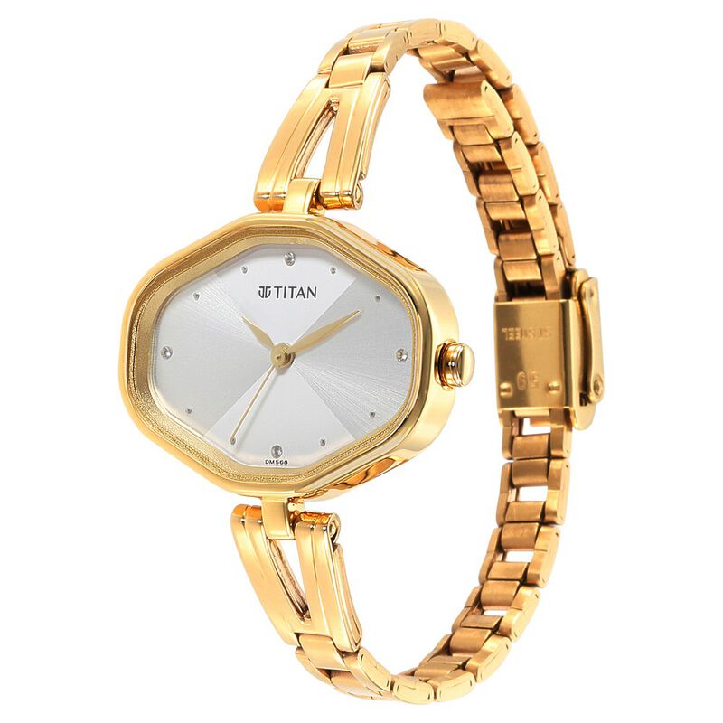 Buy Online Titan Karishma White Dial Metal Strap Watch for Women ...