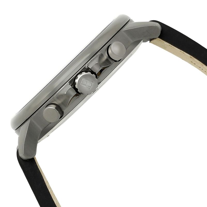 Buy Online Tommy Hilfiger Quartz Multifunction Grey Dial Leather Strap ...