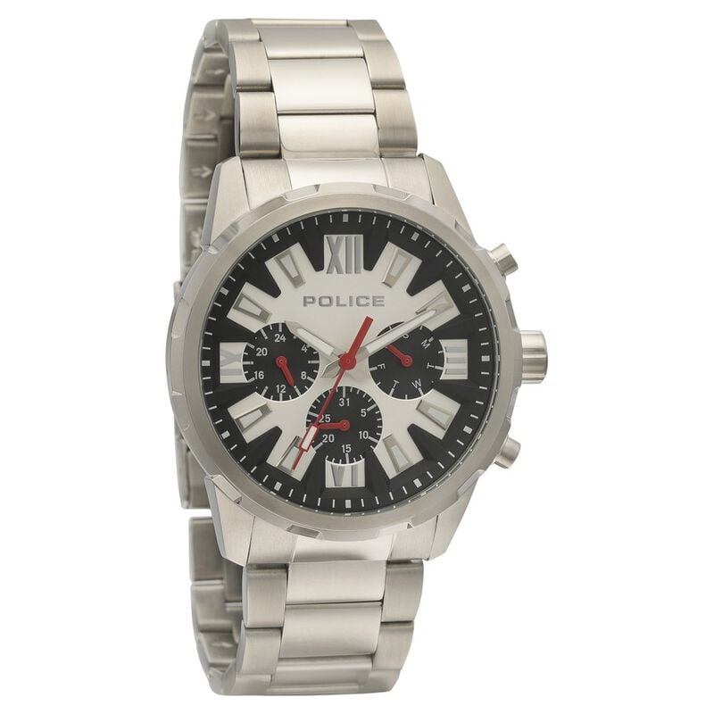 Buy Online Police Quartz Multifunction Silver Dial Metal Strap Watch ...