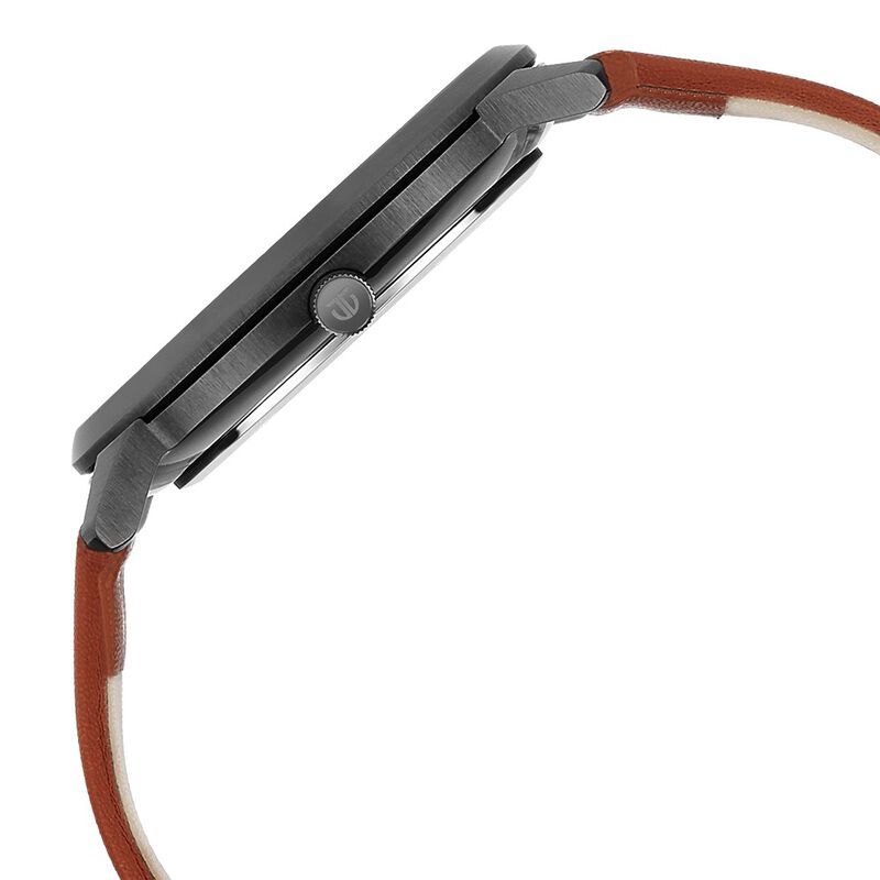 Buy Online Titan Geometrix Silver Dial Analog Leather Strap watch for ...