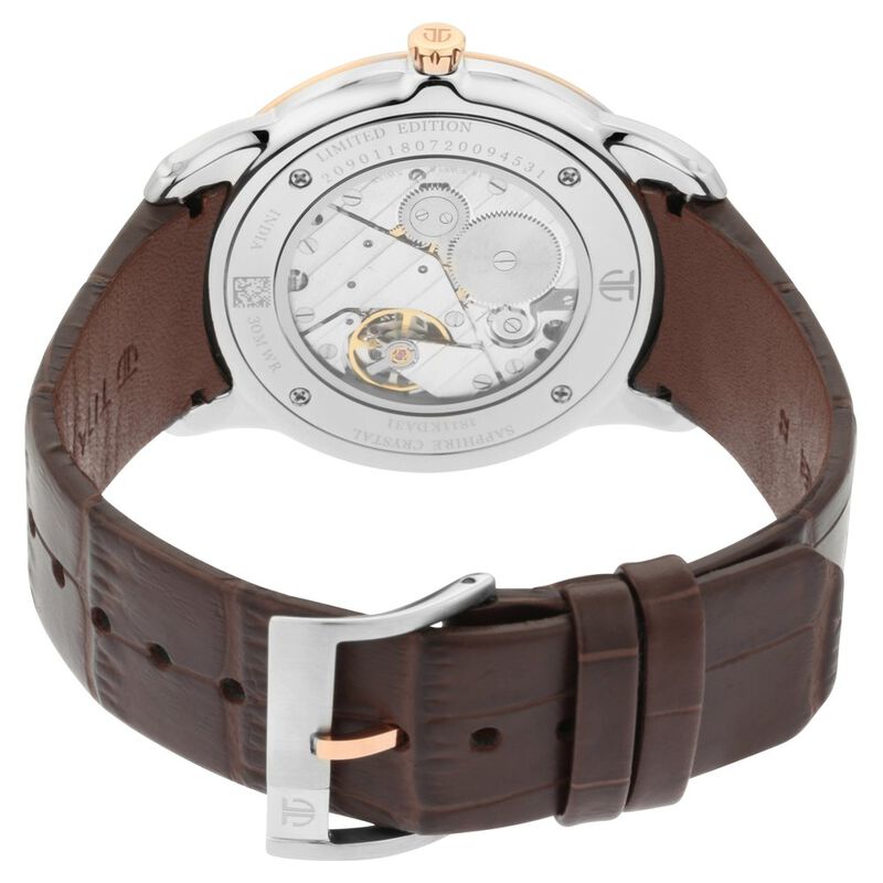 Buy Online Titan Edge Mechanical Brown Dial Mechanical Leather Strap ...