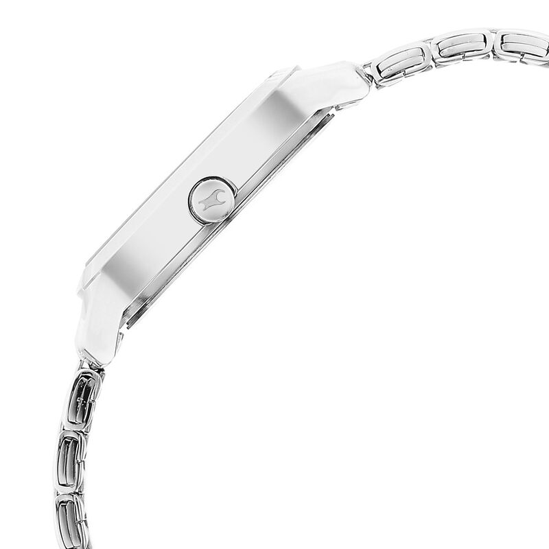 Buy Online Fastrack Stunners Quartz Analog Silver Dial Metal Strap ...