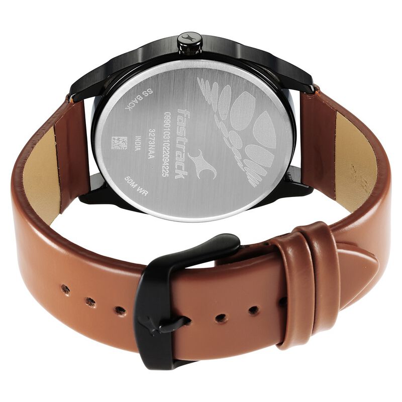 Buy Online Fastrack After Dark Blue Dial Leather Strap Watch for Guys ...
