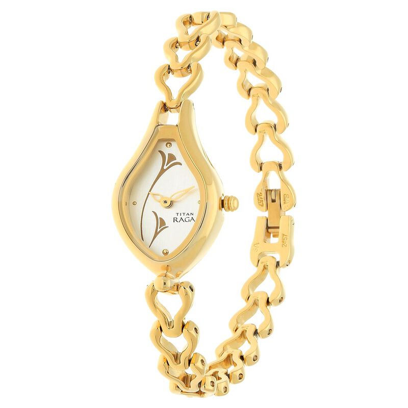 Buy Online Titan Raga White Dial Women Watch With Metal Strap ...