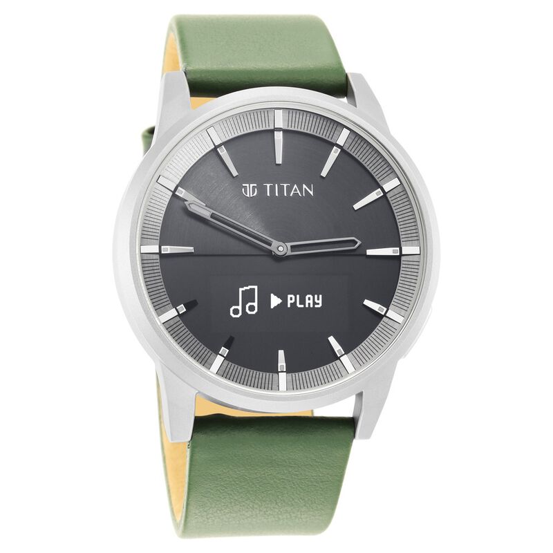 Buy Online Titan Connected Plus Black Dial Hybrid Silicone Strap watch ...