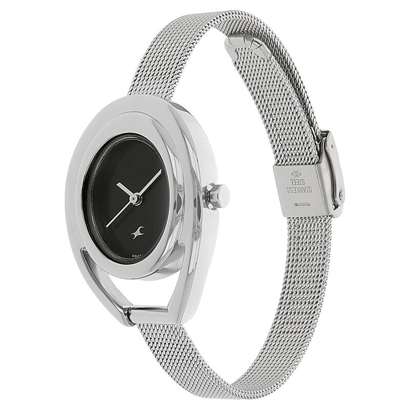 Buy Online Fastrack Quartz Analog Black Dial Stainless Steel Strap ...