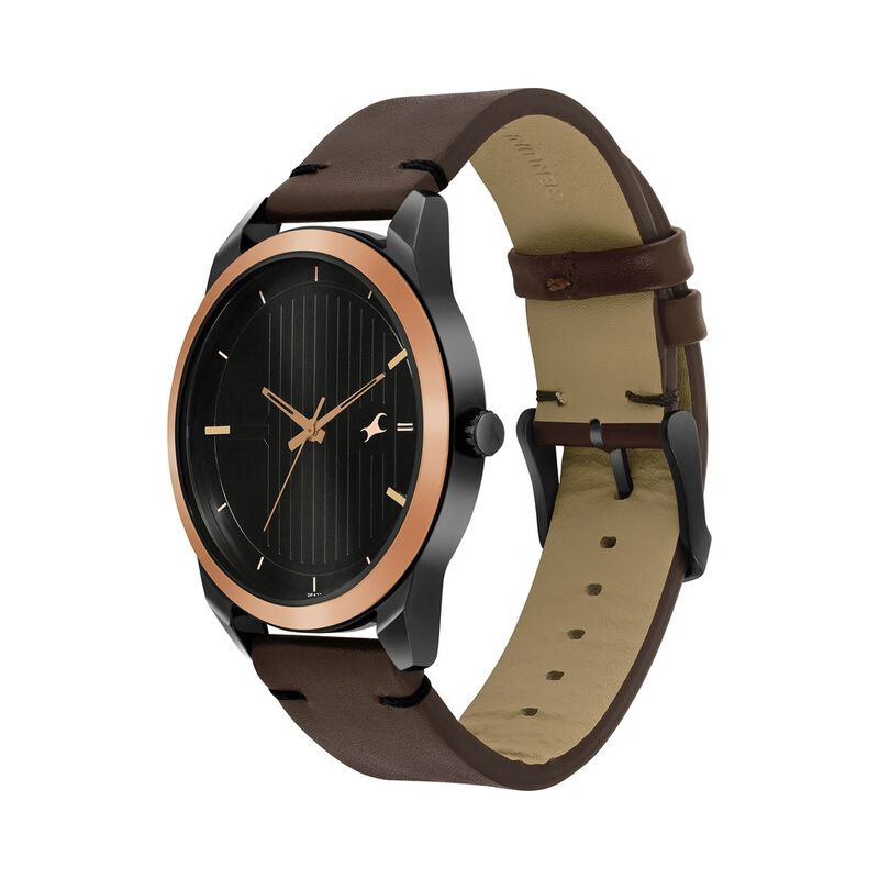 Buy Online Fastrack Stunners Quartz Analog Black dial Leather Strap ...