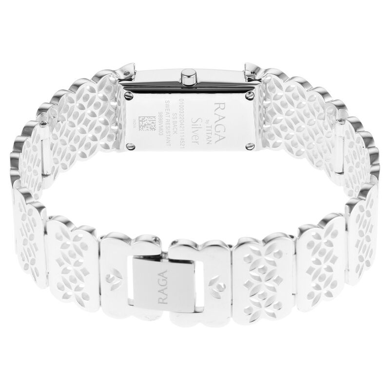 Buy Online Titan Raga Silver Mother Of Pearl Analog Sterling Silver ...