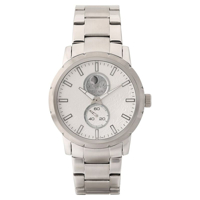 Buy Online Titan Moonphase Dial Stainless Steel Strap watch for Men ...